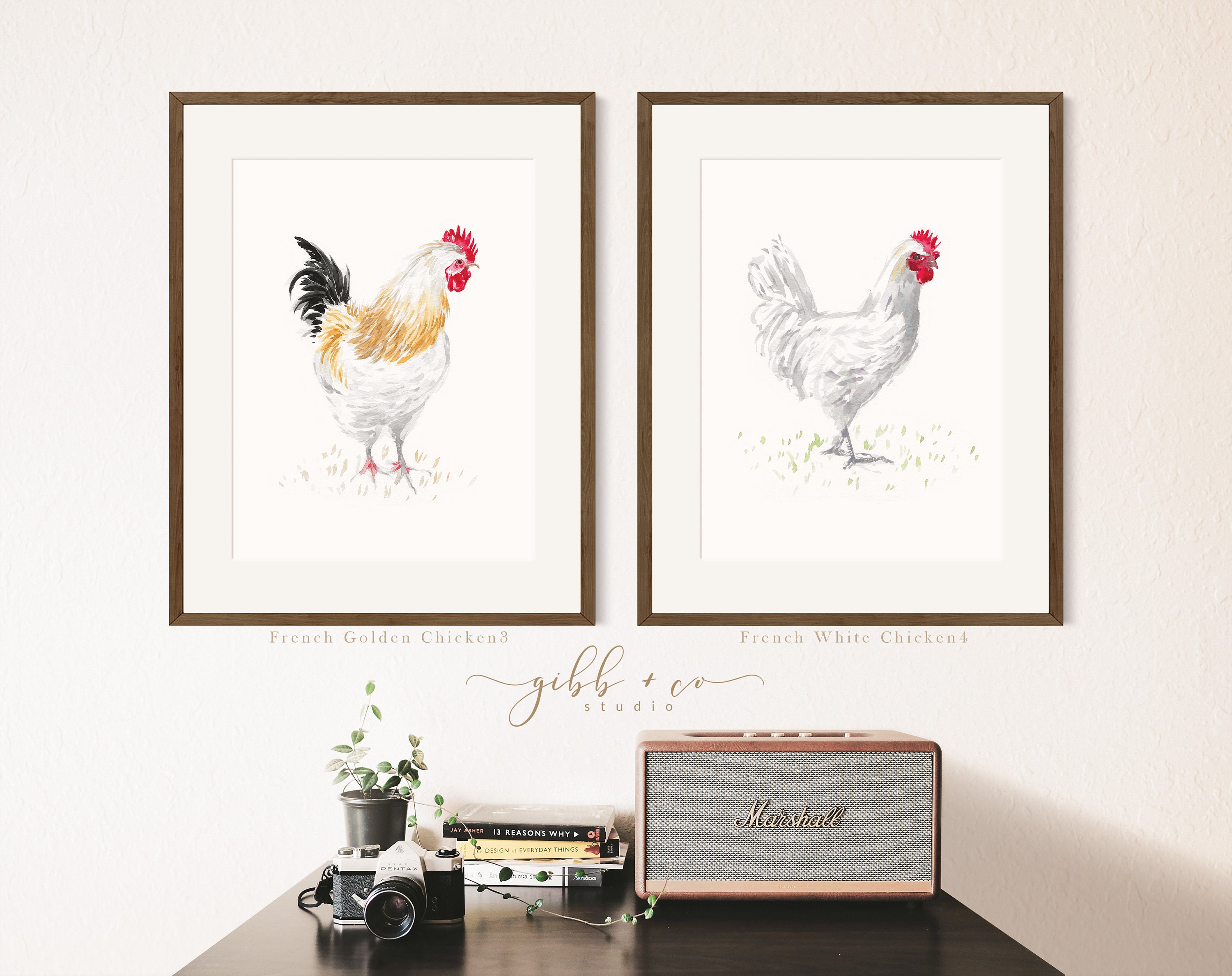 Chicken Art French French Hens French Provincial | Etsy