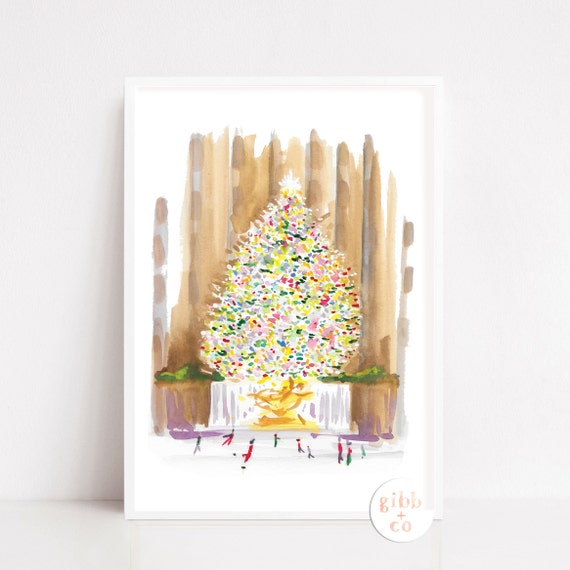 Rockefeller Christmas Tree New York Collage Rockefeller - Etsy