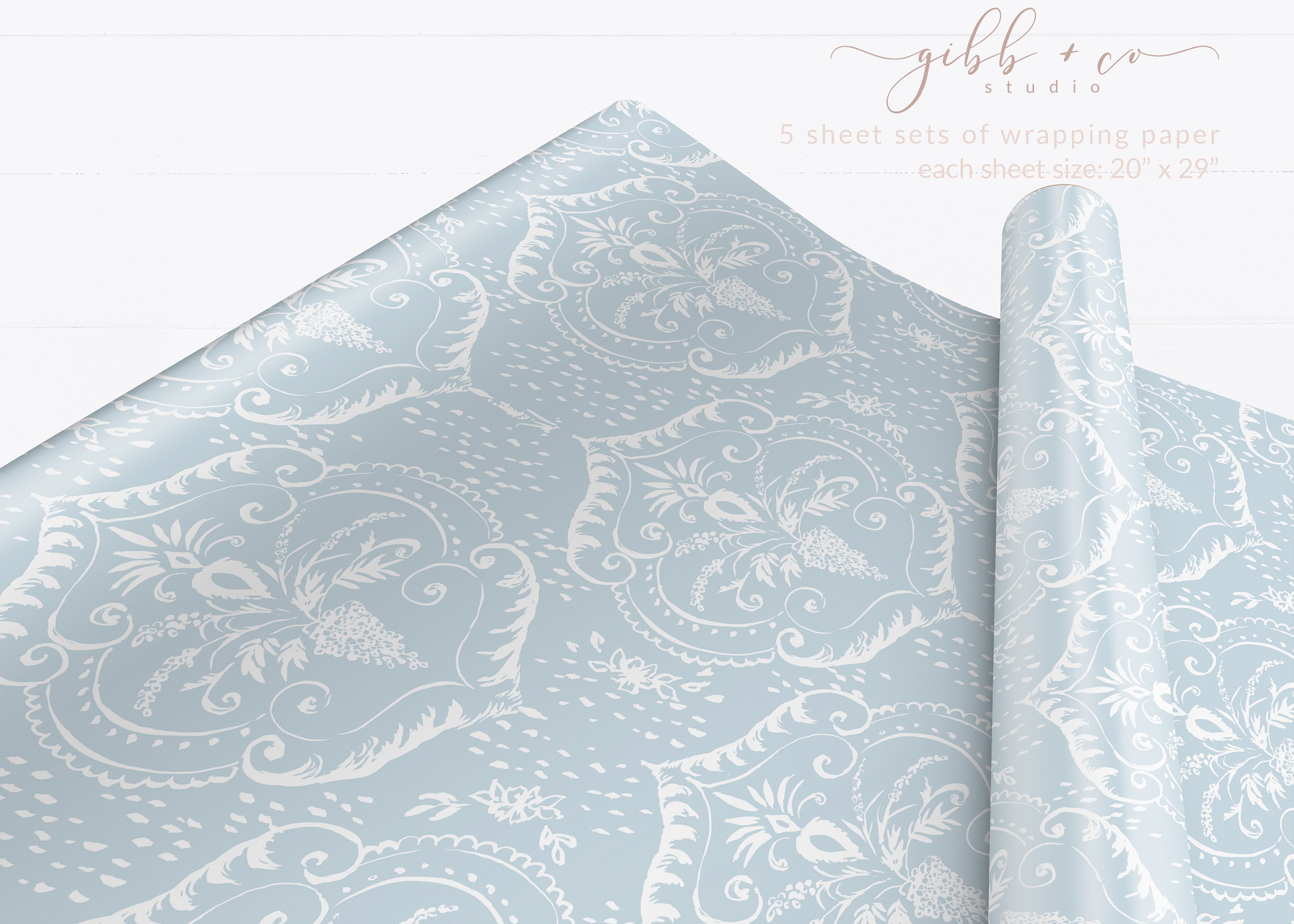 Damask Wrapping Paper Wedding Shower French Birthday - Etsy