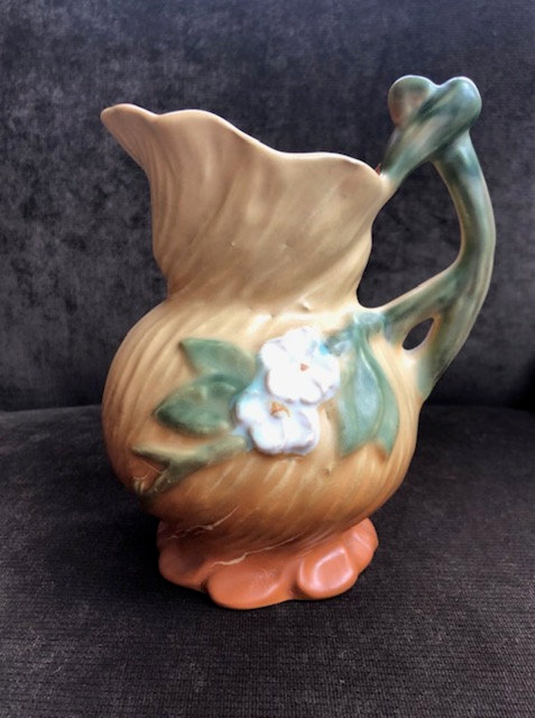 Weller Pottery Pitcher Roba Pattern 1930's Vintage American Art Pottery ...