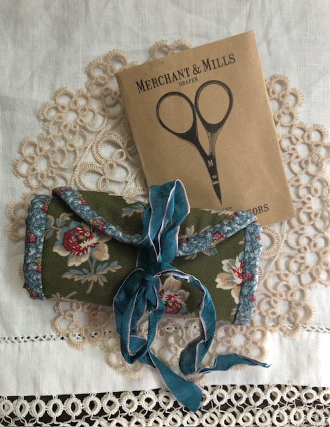 Handmade Sewing Case Roll up Sewing Kit Huswife With Paula - Etsy