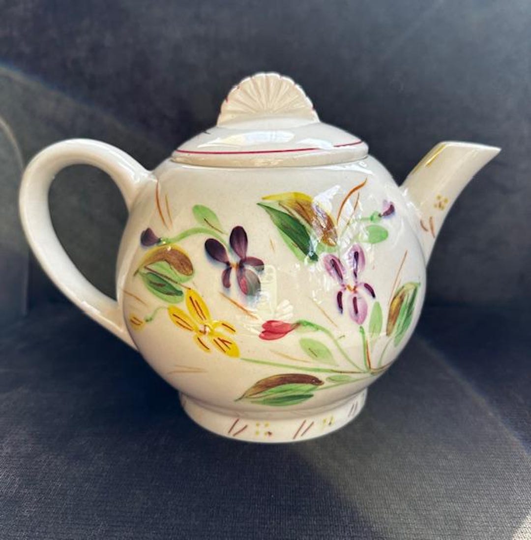 Southern Potteries Blue Ridge Teapot Hand Painted China Good ...