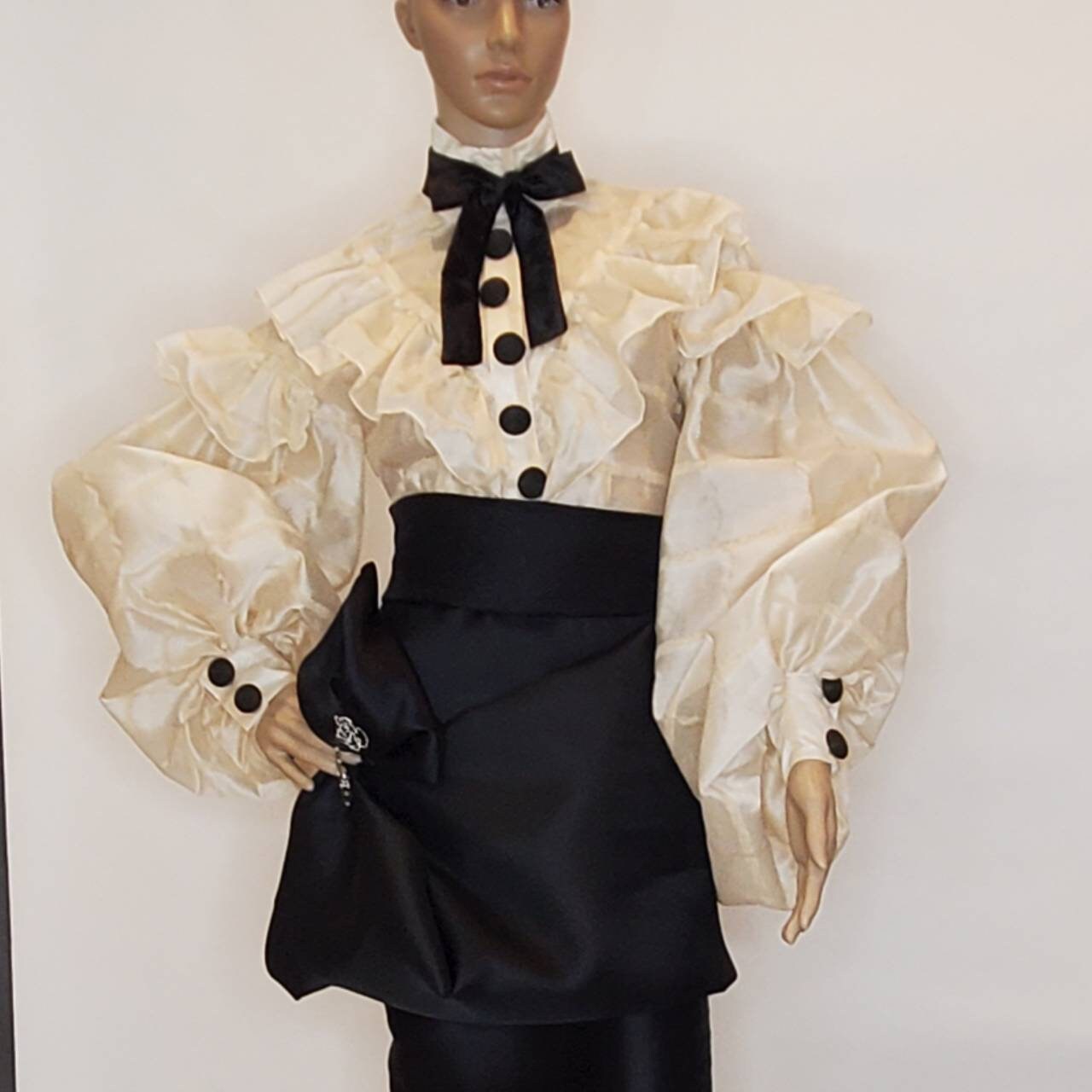 Ruffles Silk Blouse in Sizes XS S M L XL 2XL 3XL 4XL - Etsy