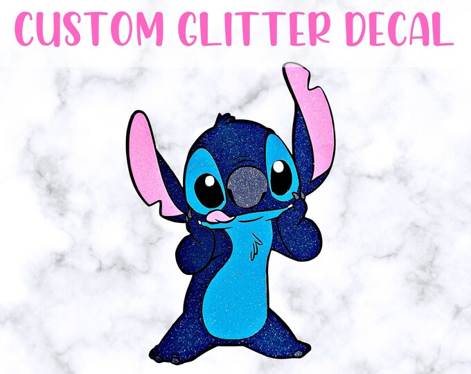 Custom Character Decal Kids Decals Glitter Decals for Starbucks Cups ...
