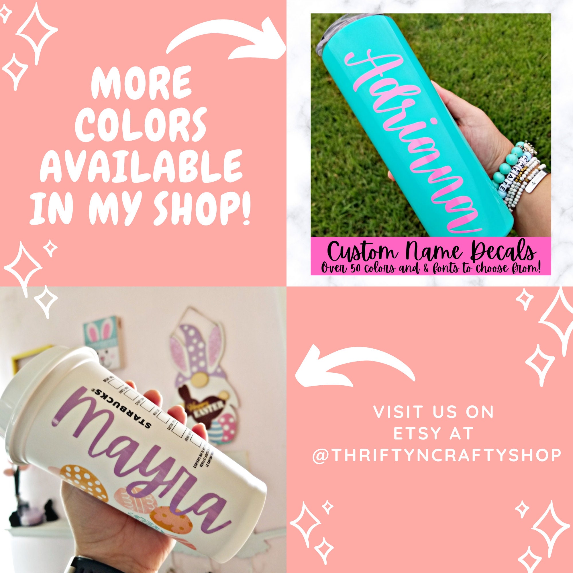 Rainbow Holographic Custom Name Decal Name Sticker - Etsy