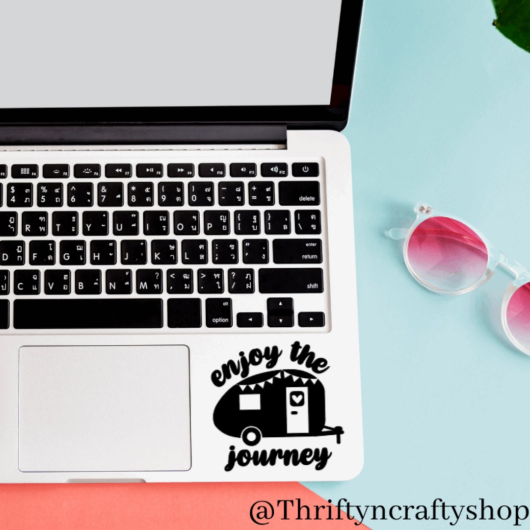 Travel Decal Enjoy the Journey Laptop Decal Custom Laptop Decal Yeti ...