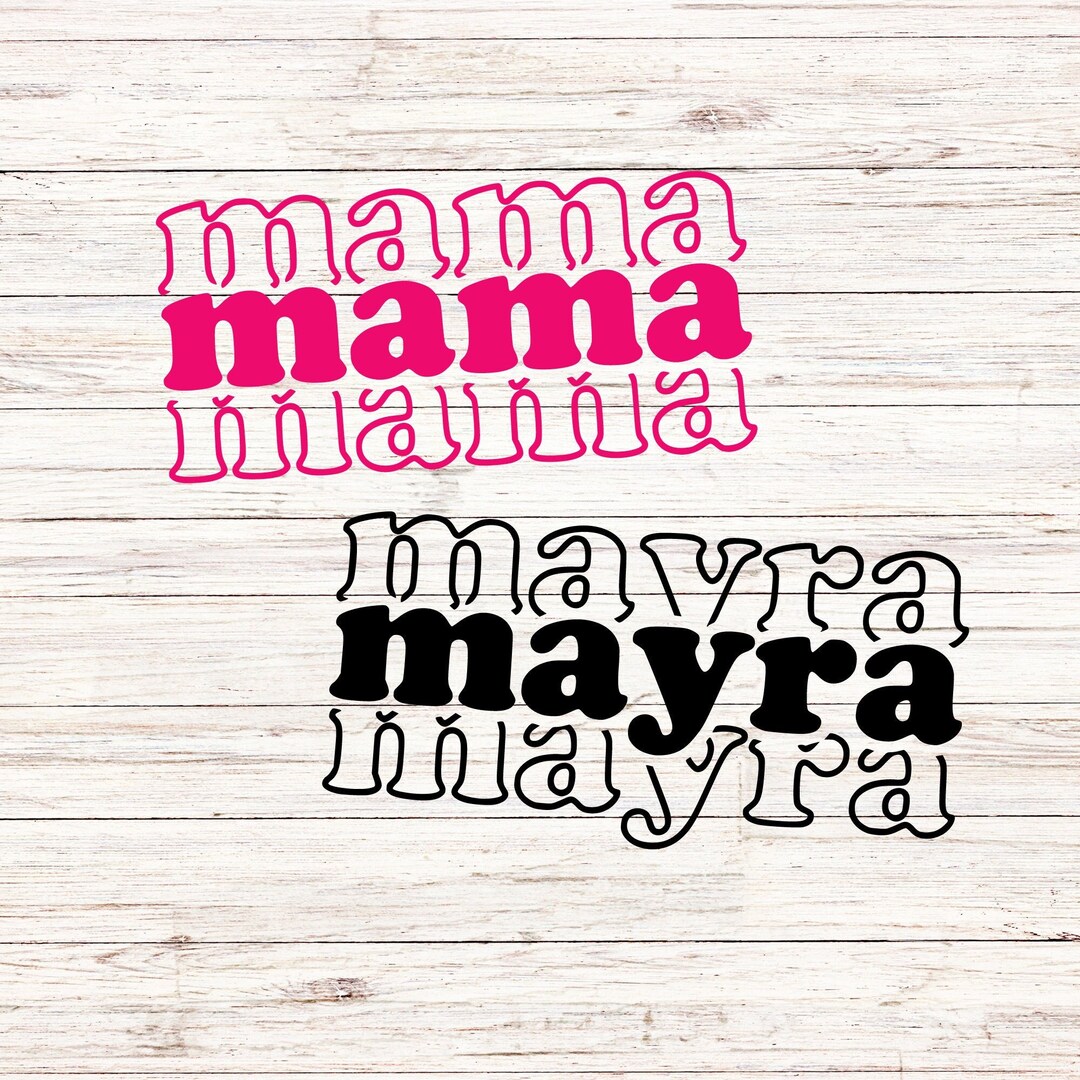Groovy Stacked Decal | Custom Decal | Personalized Decal | Custom ...