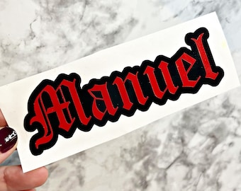 Old English Font Custom Text Vinyl Decal Sticker - Etsy