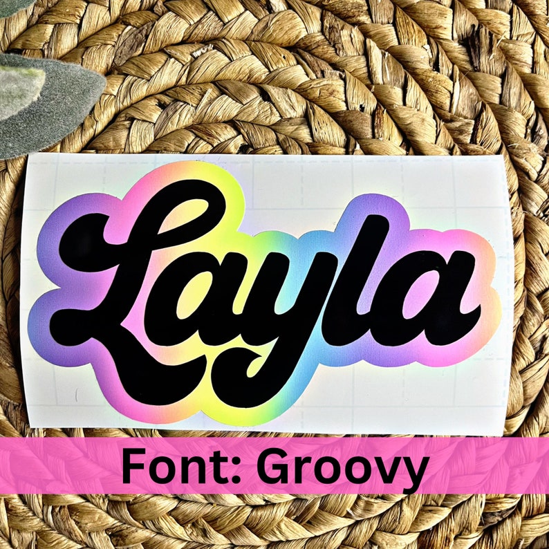 Custom Rainbow Name | Name Decal | Name Sticker | Custom Name Decal ...