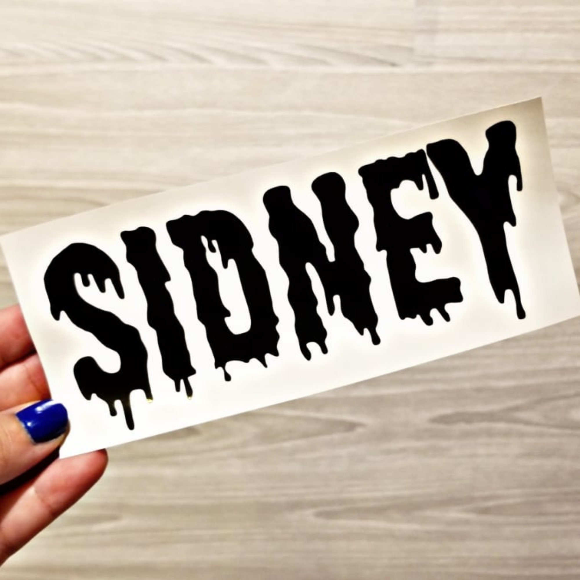 Halloween Custom Name Decal Spooky Name Sticker - Etsy