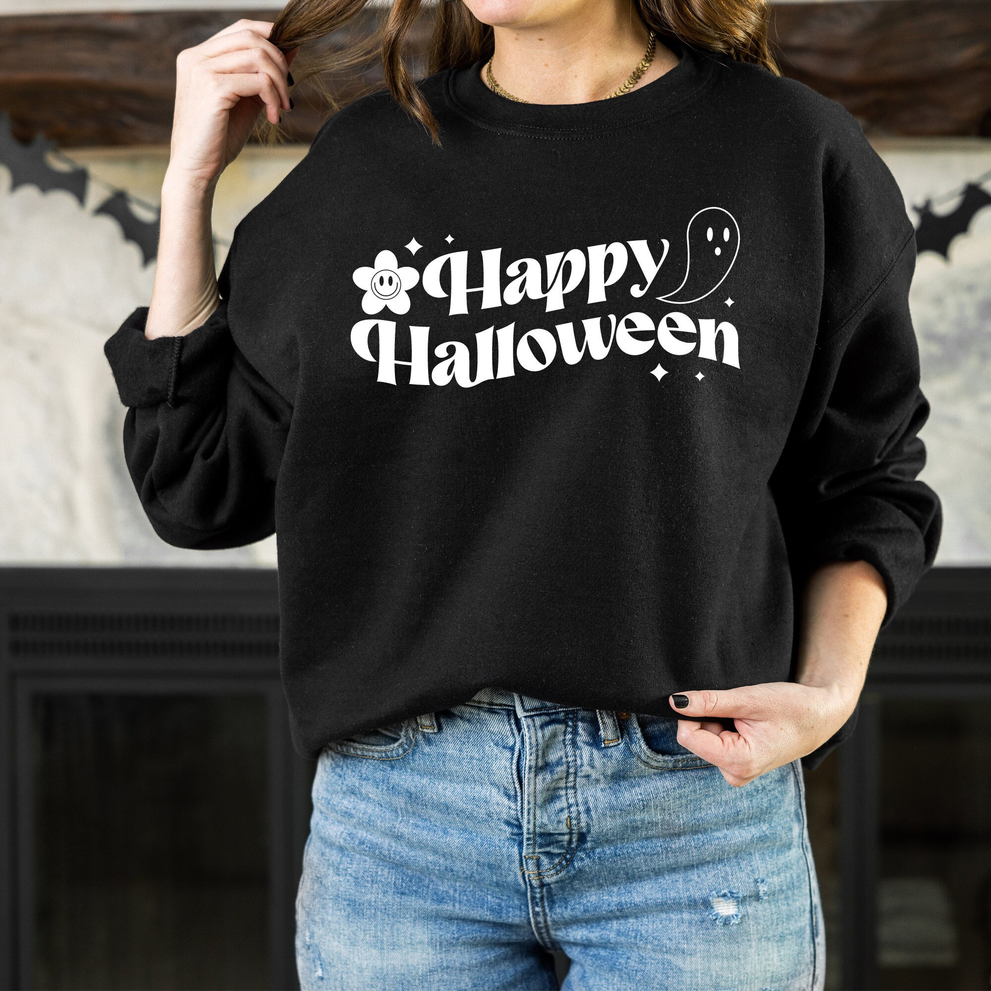 Halloween Sweater | Retro Spooky Sweatshirt | Cute Halloween Sweater ...