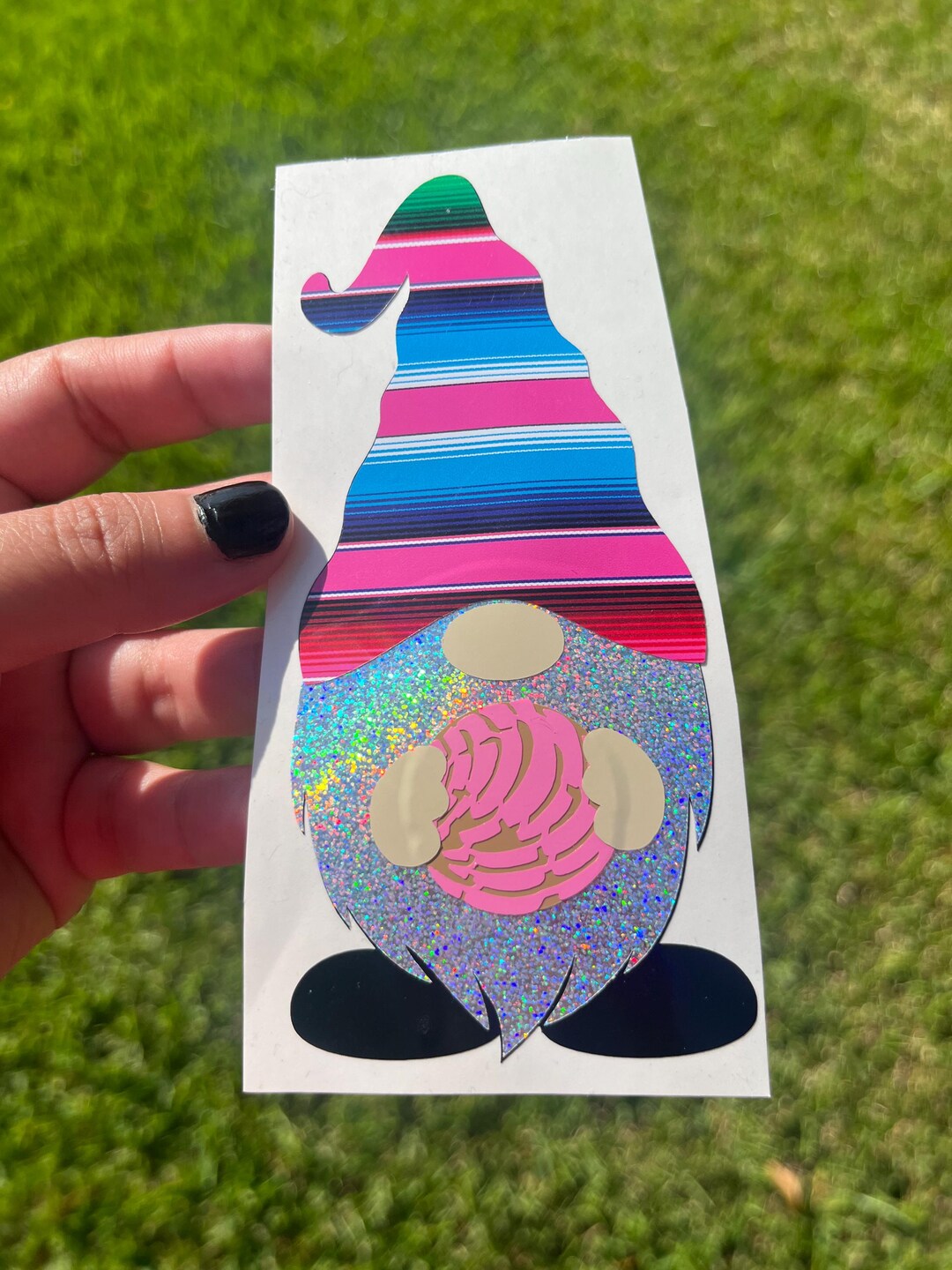 Pan Dulce Gnome Vinyl Sticker | Cute Serape Gnome Decals | Tumbler ...