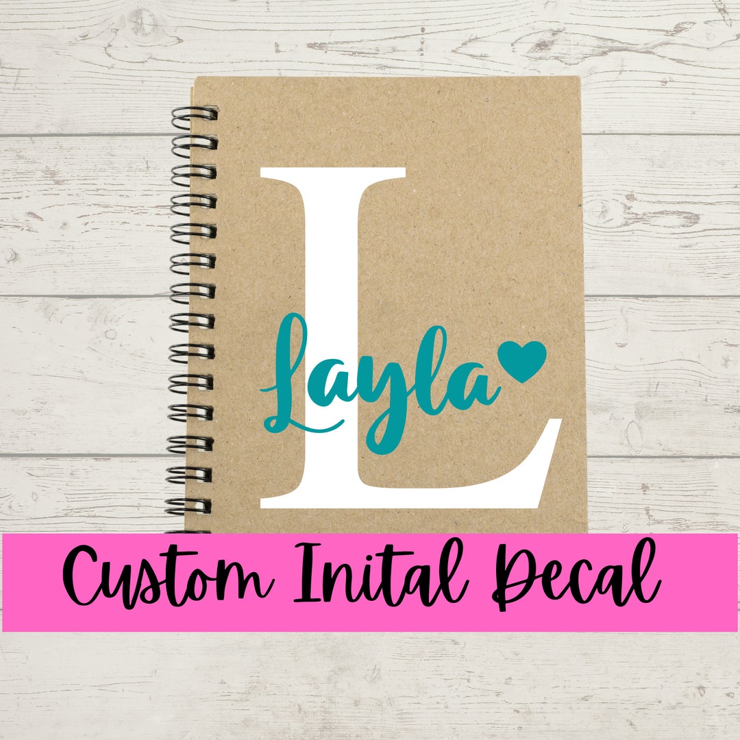 Layered Initial Decal | Initial Decal | Custom Name Decal | Letter ...