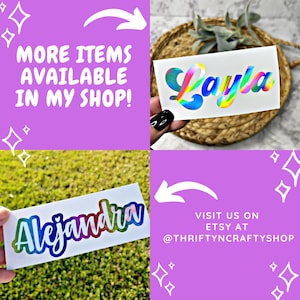 Gold Chrome Custom Name Decal | Name Sticker | Personalized Name Decal ...