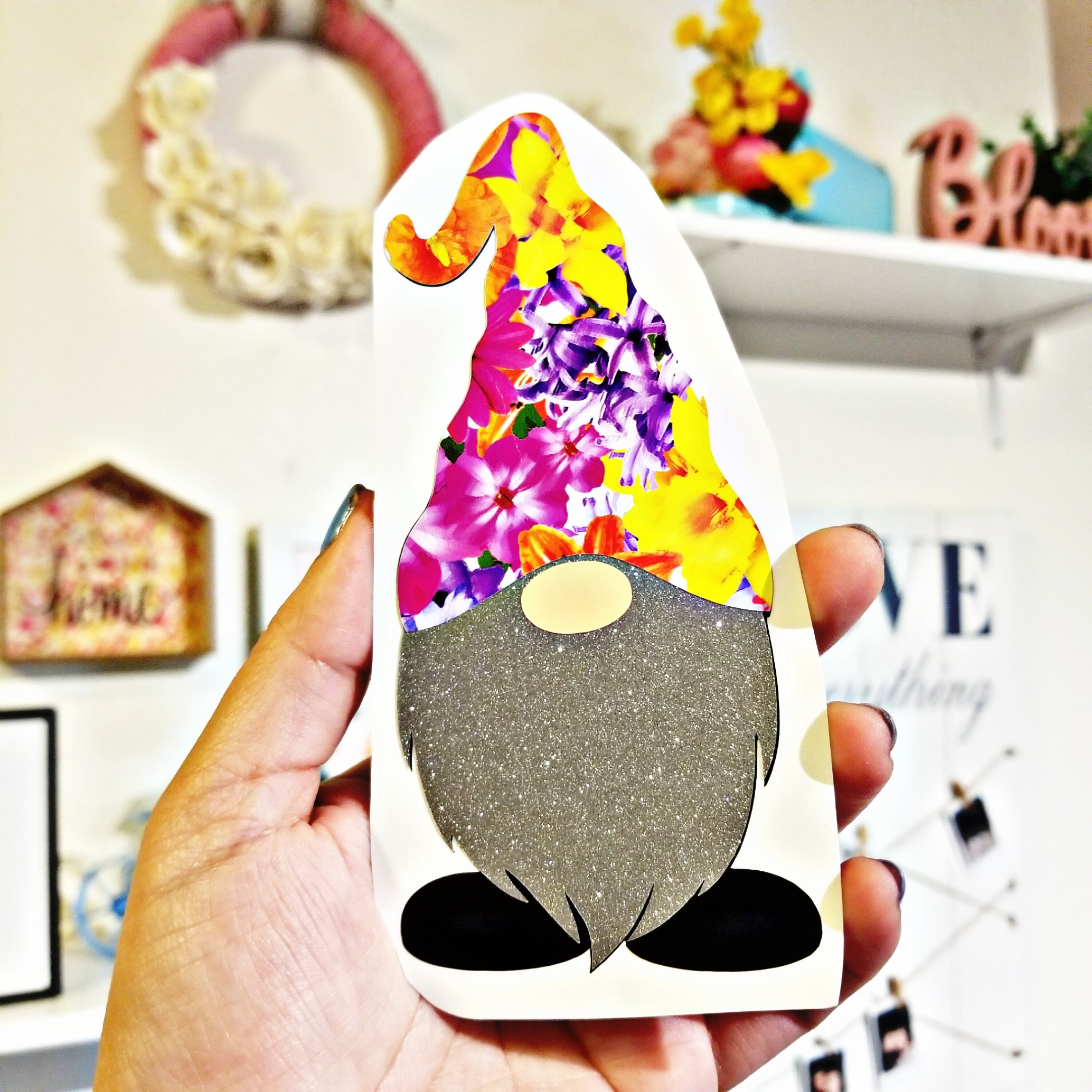 Gnome Vinyl Sticker | Spring Gnome Decals | Tumbler Decals | Laptop ...