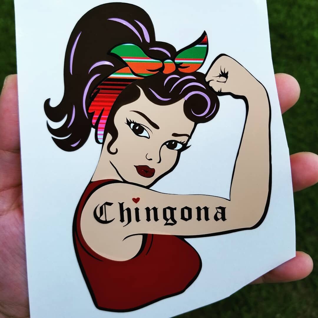 Chingona Layered Vinyl Decal | Latina Vinyl Decal | Laptop Decal | Cup ...