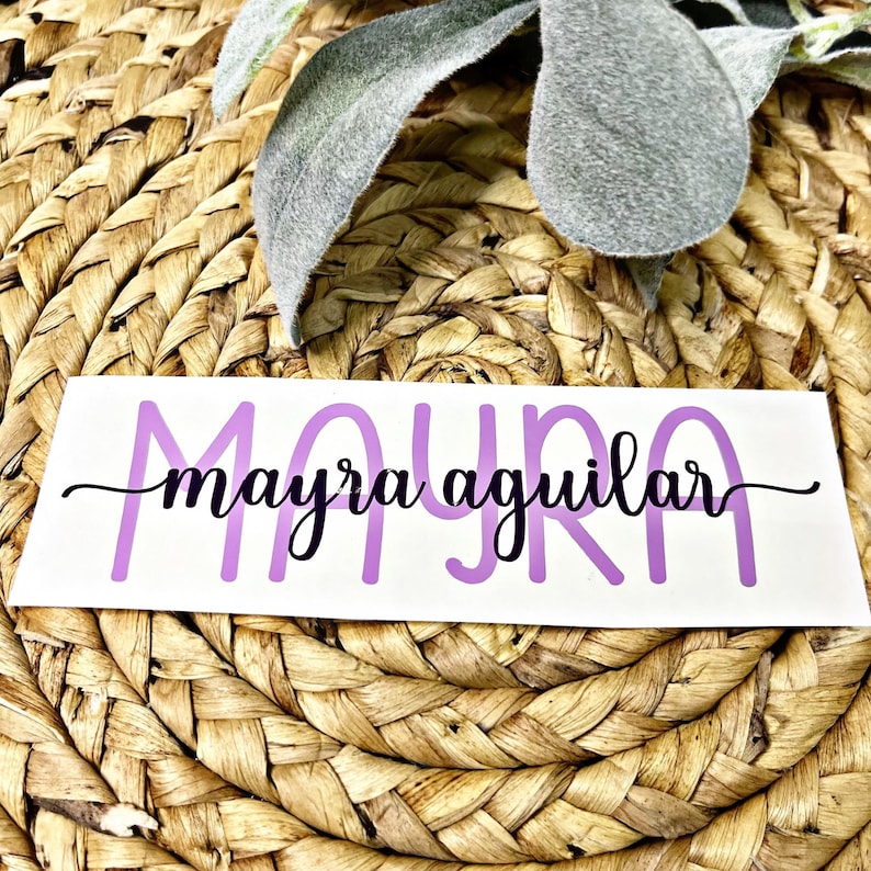 Layered Custom Name Decal Script Name Sticker Personalized - Etsy