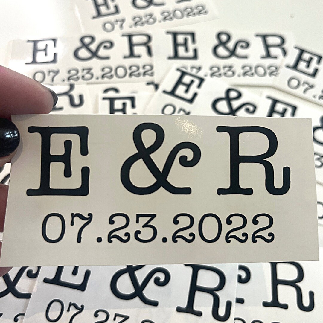 Custom Wedding Decal | Wedding Sticker | Personalized Wedding Decal ...