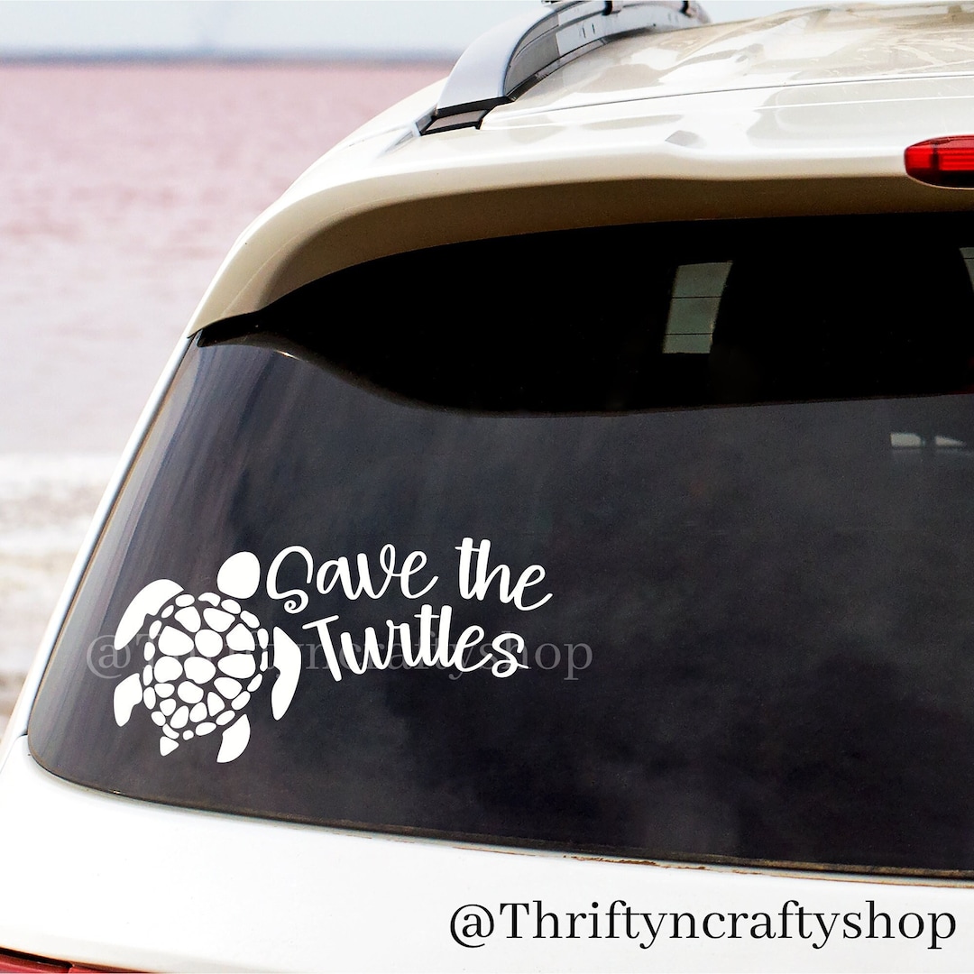 Turtle Decal | Save the Turtles Decal | Sea Turtle Car Decal | Tumbler ...