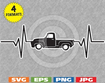 Heartbeat Snowmobile Image Svg Cutting File PLUS - Etsy