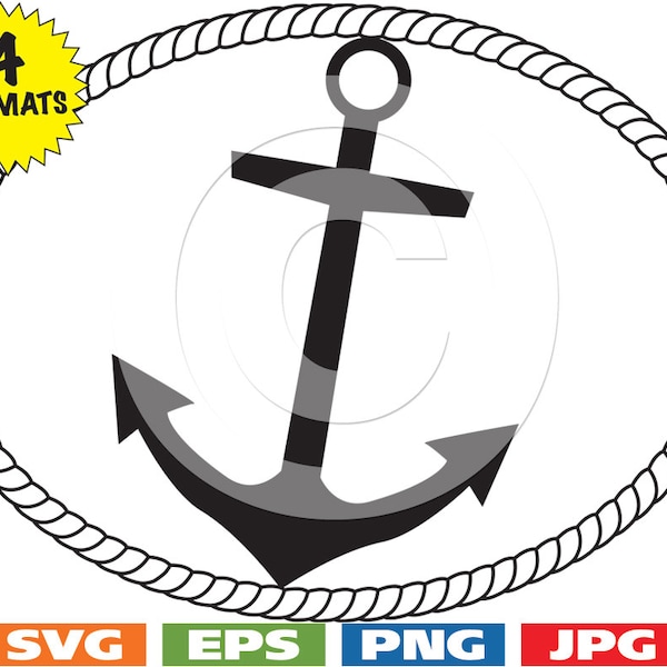Rope Anchor Border Svg - Etsy