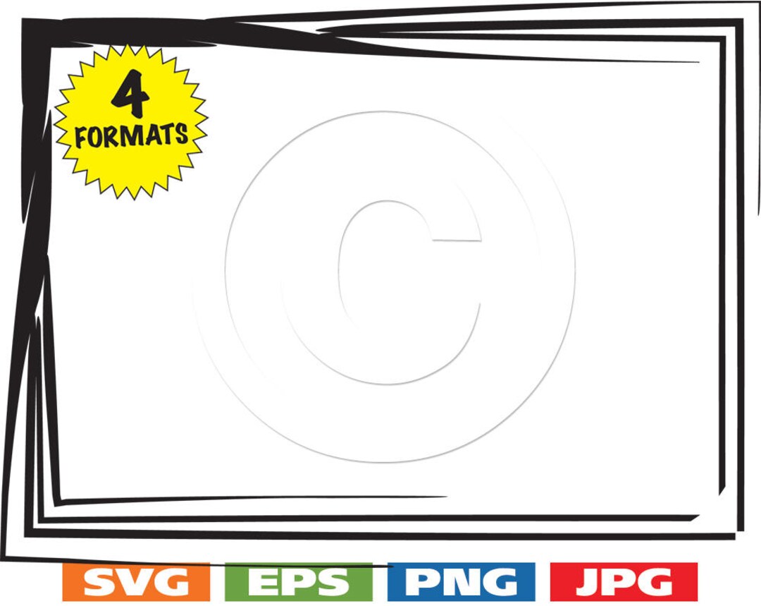 Artistic Rectangle Border Clip Art Image - Svg Cutting File PLUS Eps ...