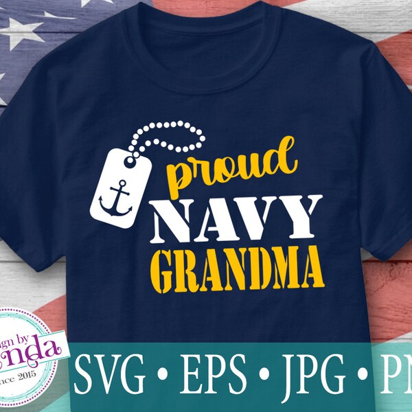 Proud Navy Grandma Png - Etsy