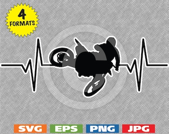 Heartbeat Snowmobile Image Svg Cutting File PLUS | Etsy
