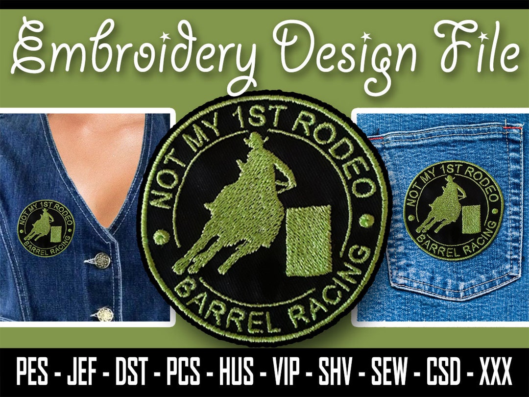 INSTANT DOWNLOAD - Rodeo Barrel Racing Iron-on/sew-on 3" Patch ...