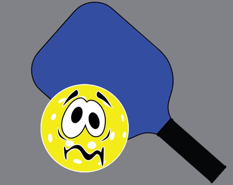 Collection of 8 Pickleball Balls With Cartoon Faces and Pickleball ...