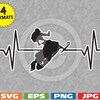 Heartbeat - Snowmobile Image - Svg Cutting File PLUS Eps/vector, Jpg ...