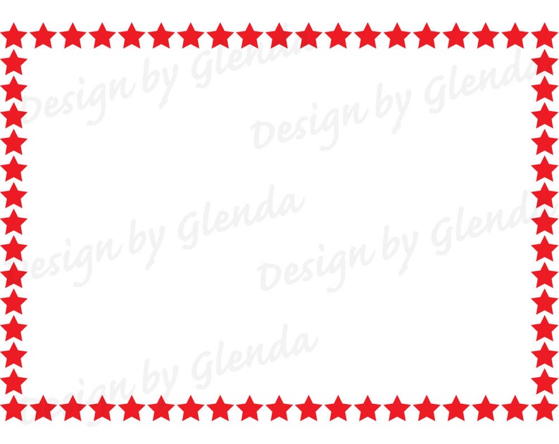 Rectangle Star Border/frame Svg Cutting File PLUS - Etsy