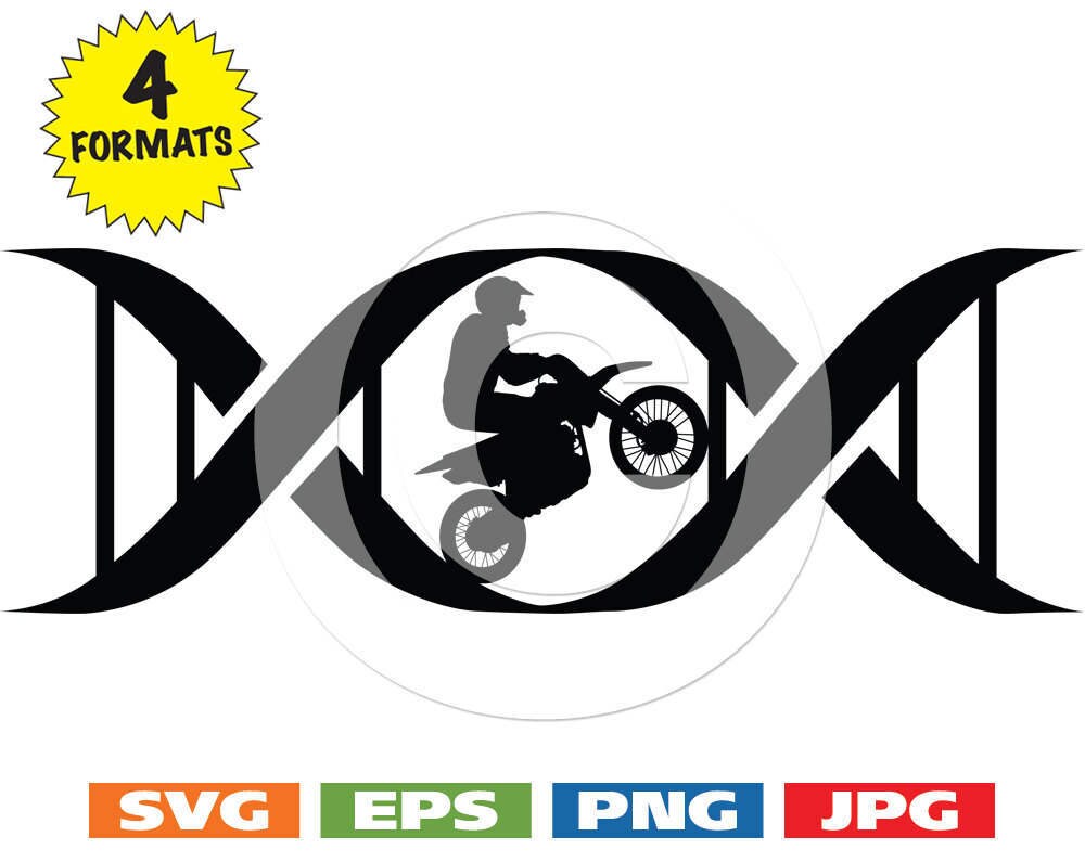 In My DNA Motocross Jumper in a DNA Symbol - Svg Cutting Files PLUS Eps ...