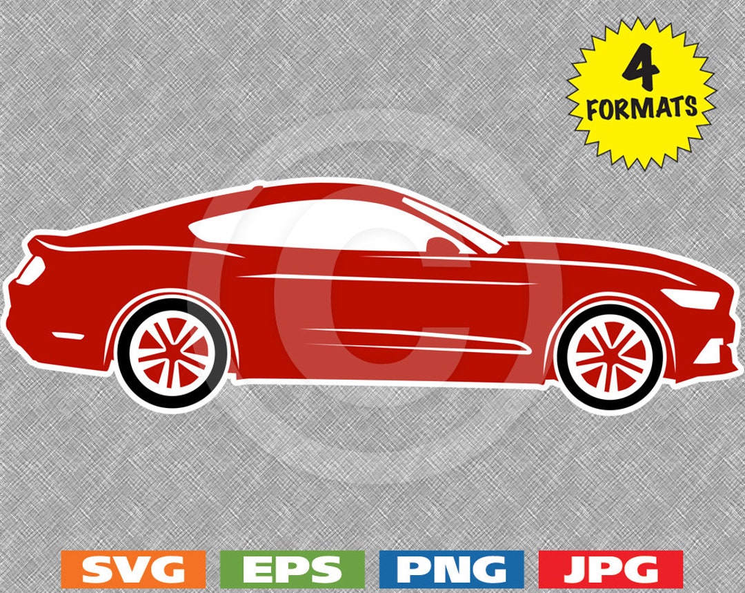 2015 Muscle Car in Color - Svg Cutting File PLUS Eps/vector, Jpg, Png ...