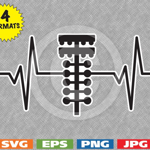 Heartbeat Drag Racing Tree Image Svg Cutting File PLUS - Etsy