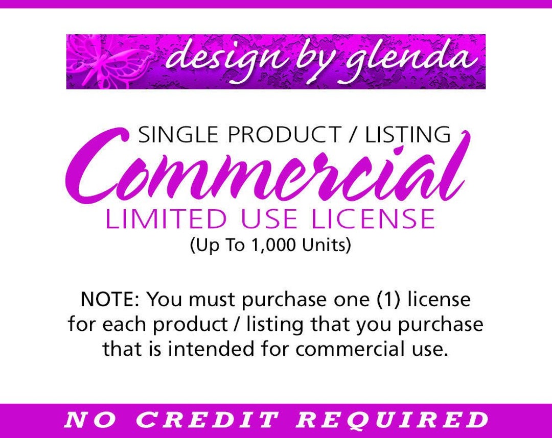 Single Product/listing Commercial Limited Use License - Etsy
