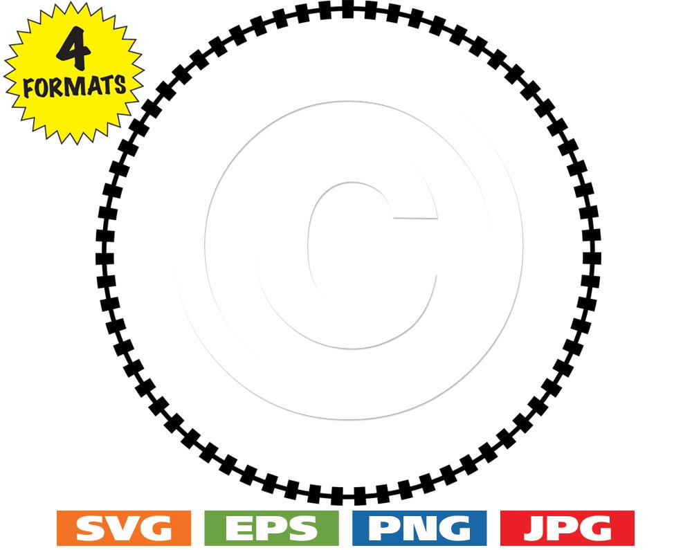 Round Dotted Train Track Border/frame Svg Cutting File PLUS | Etsy