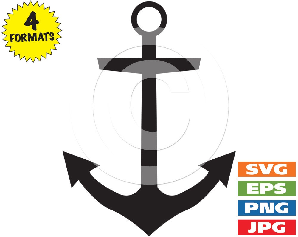 Boat Anchor Silhouette Svg Cutting Files PLUS Eps/vector - Etsy