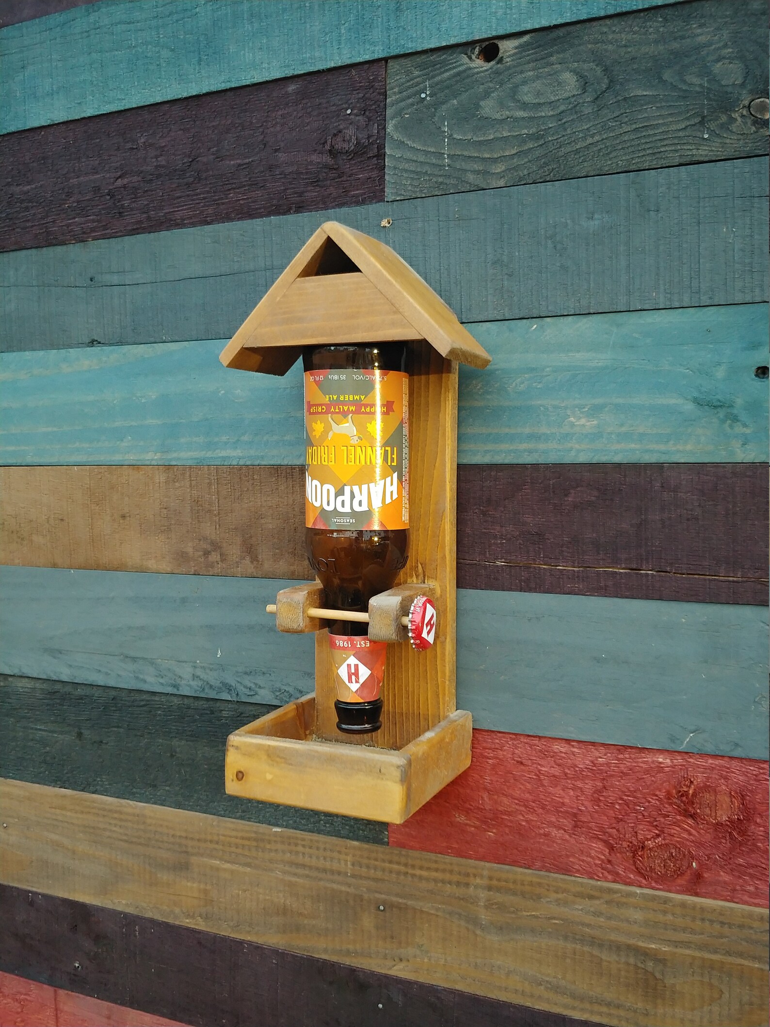 Beer Bottle Bird Feeder/squirrel Feeder/gift/garden Decor - Etsy