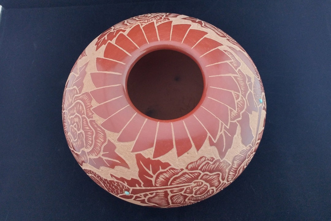 Gwen Tafoya Santa Clara Pueblo Blackware Pottery 4 3/4" Vase Signed ...