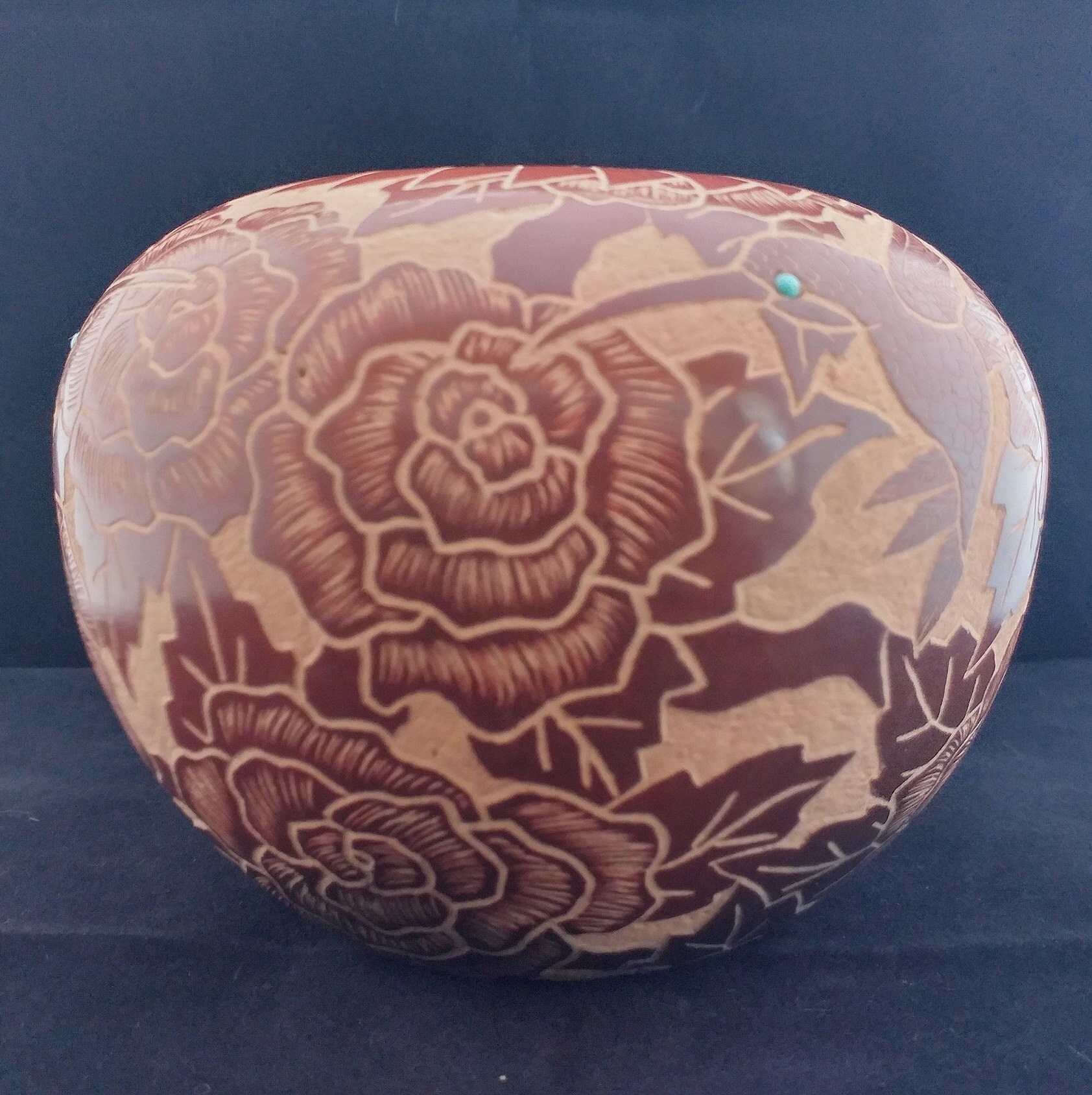 Gwen Tafoya Santa Clara Pueblo Blackware Pottery 4 3/4" Vase Signed ...