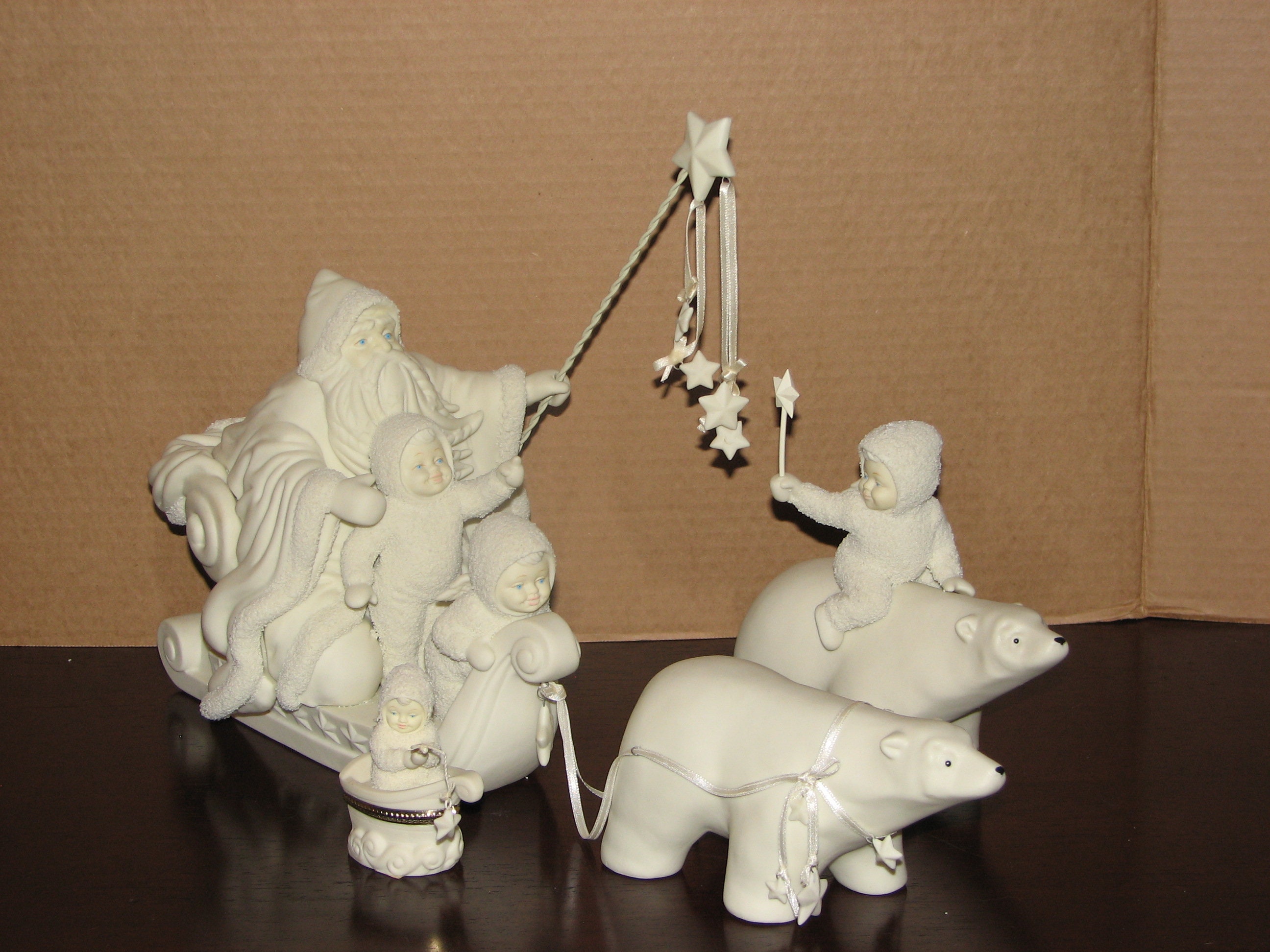 Snowbabies with Santa, Sleigh and Bears