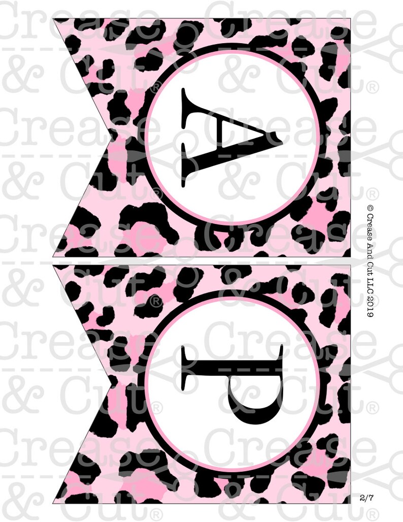 Pink Leopard Print Cheetah Print Birthday Party Decoration | Etsy