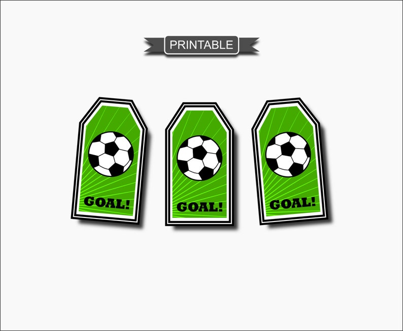 DIY Soccer Gift Tags for Goodie Bags Treat Bags Party Favors - Etsy