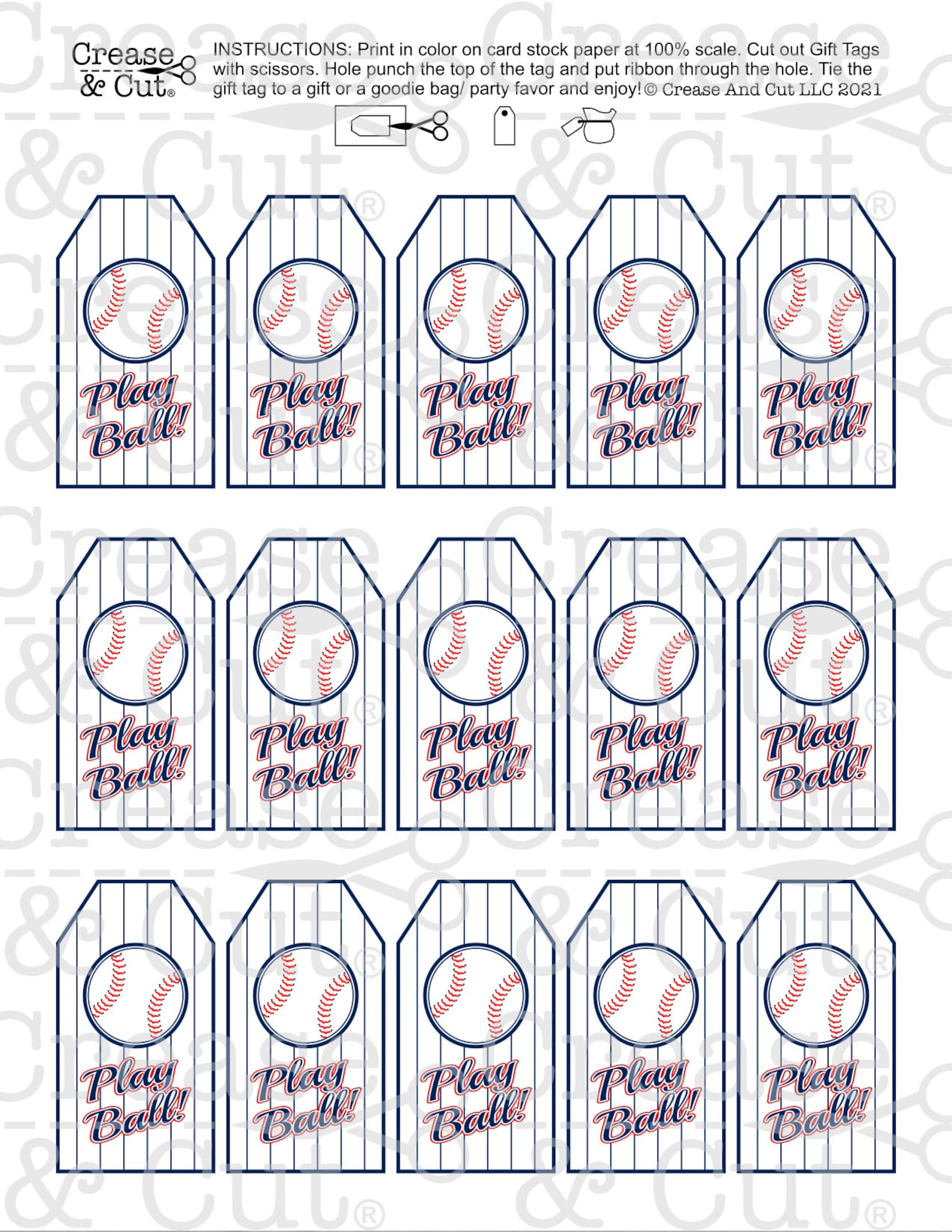 Baseball Gift Tag Template at Gladys Zachery blog