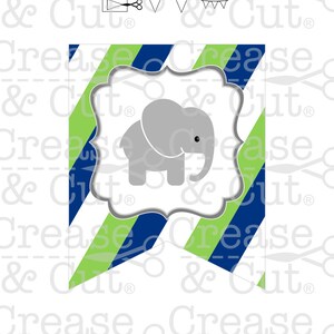 DIY Navy Blue Lime Green Elephant Baby Shower Decorations and Games ...