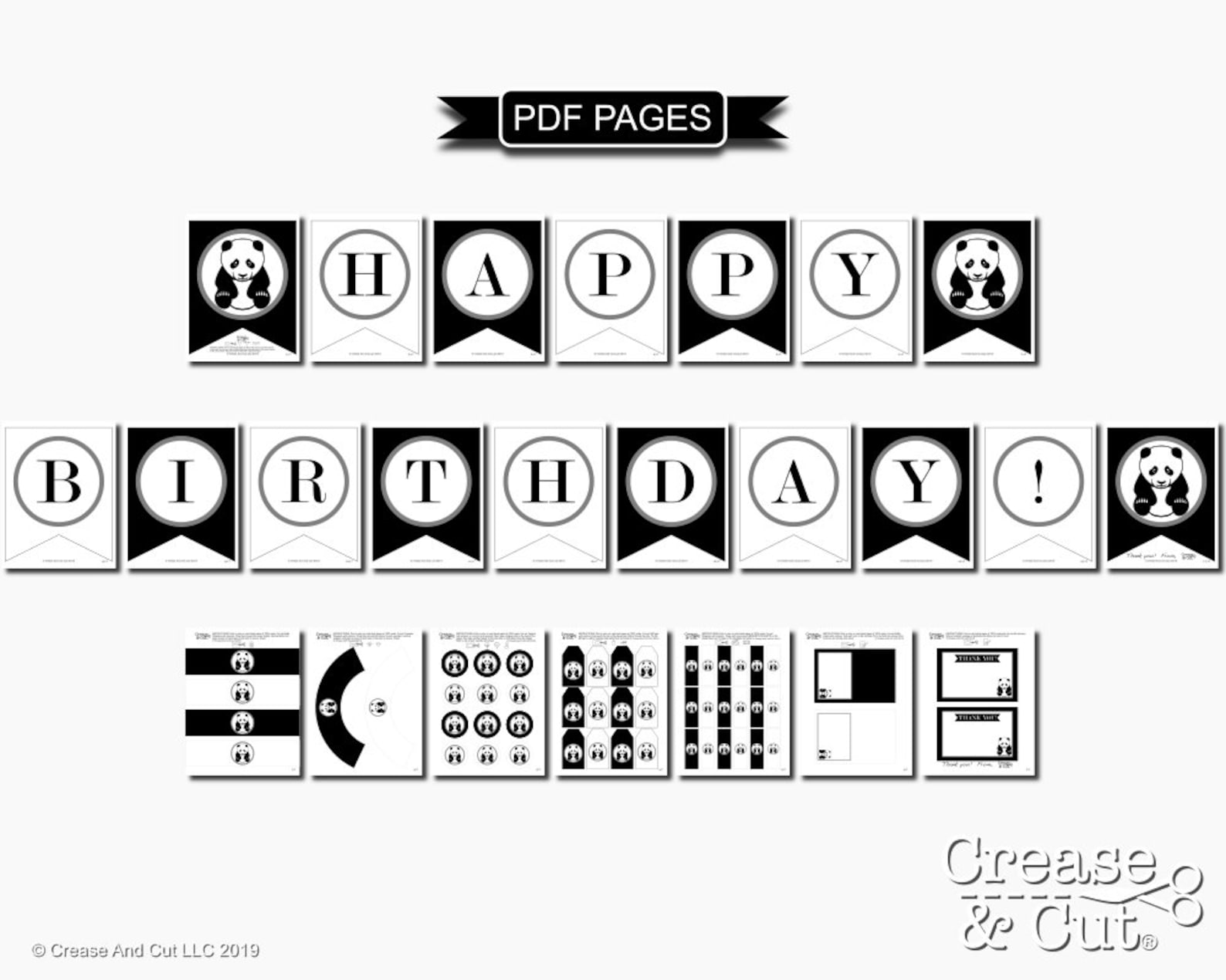 DIY Panda Birthday Party Decorations With Printable Panda | Etsy