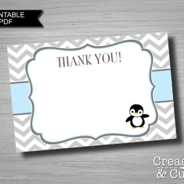 Penguin Thank You - Etsy