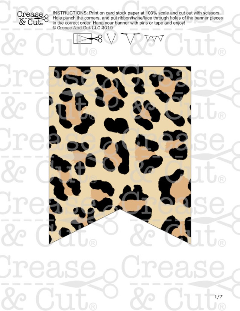 Paper & Party Supplies Editable & Printable PDF Print From Home Cheetah ...