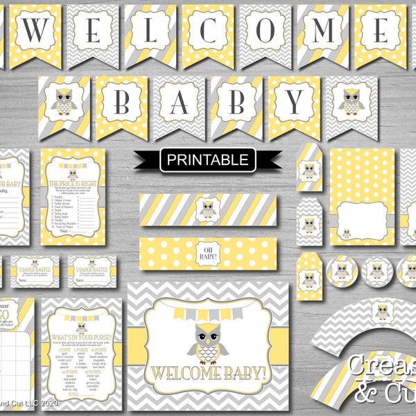 Yellow Gray Party - Etsy